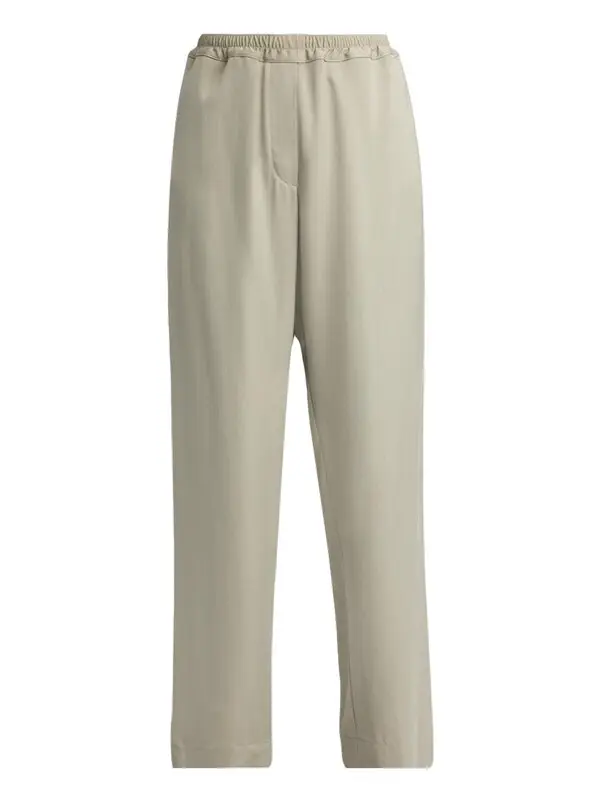 THE ROW Duvain Silk Straight-leg Pull-on Pants - Cloudy Beige