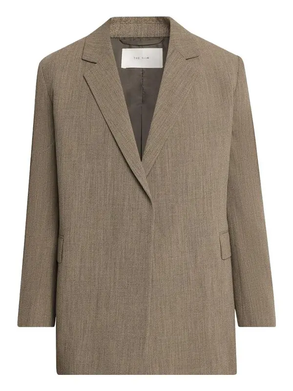 THE ROW Devlin Wool Concealed-front Blazer - Grey
