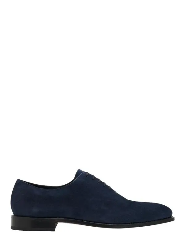 FERRAGAMO Angiolo Tramezza Suede Oxfords - Blue