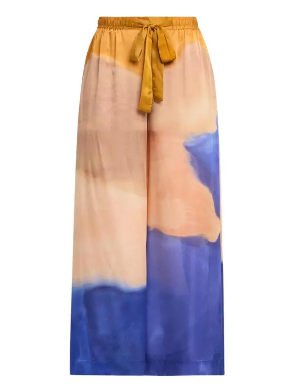 Ulla Johnson X Helen Frankenthaler Julien Silk-chiffon Pants - Moontide