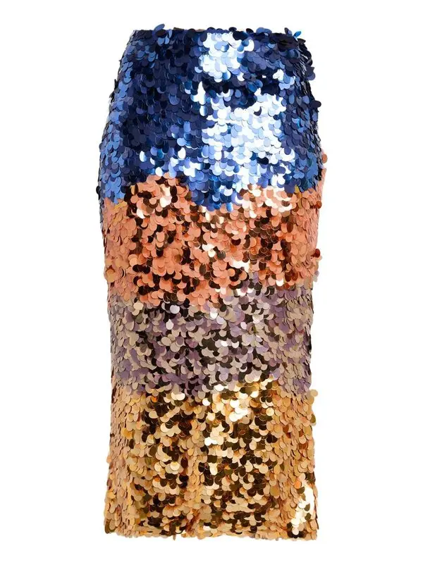 Ulla Johnson X Helen Frankenthaler Matilde Sequined Midi Skirt - Moontide
