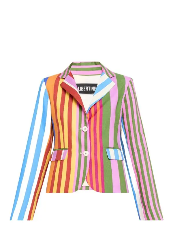 Libertine Tangier Stripe Linen Classic Jacket - Multi