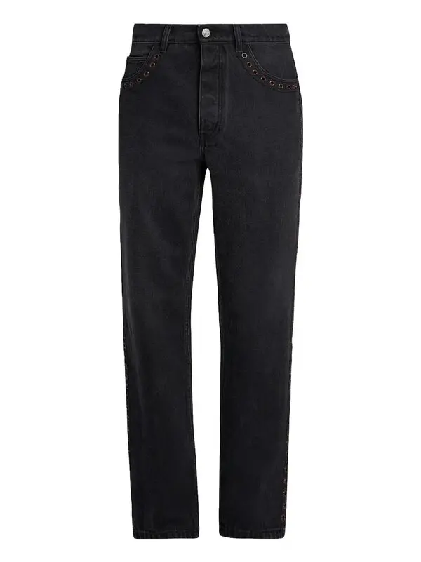 Marni Grommet-trimmed Straight-leg Jeans - Multi