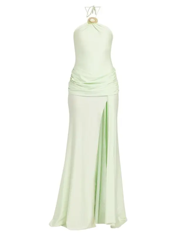 SHANI SHEMER Valentine Draped Maxi Dress - Mint
