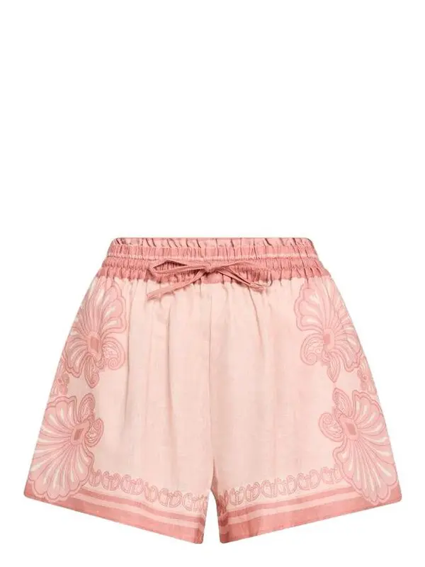 SHANI SHEMER Carly Drawstring Shorts - Pink Shell