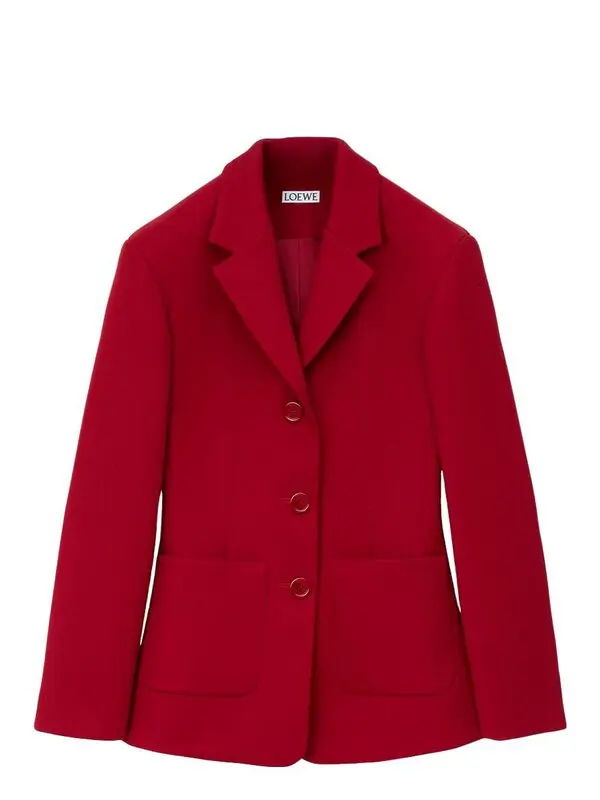 Loewe Wool-blend Single-breasted Jacket - Red
