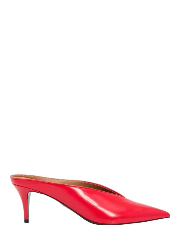 Stella McCartney 60mm Brushed Pointed-toe Mules - Flame