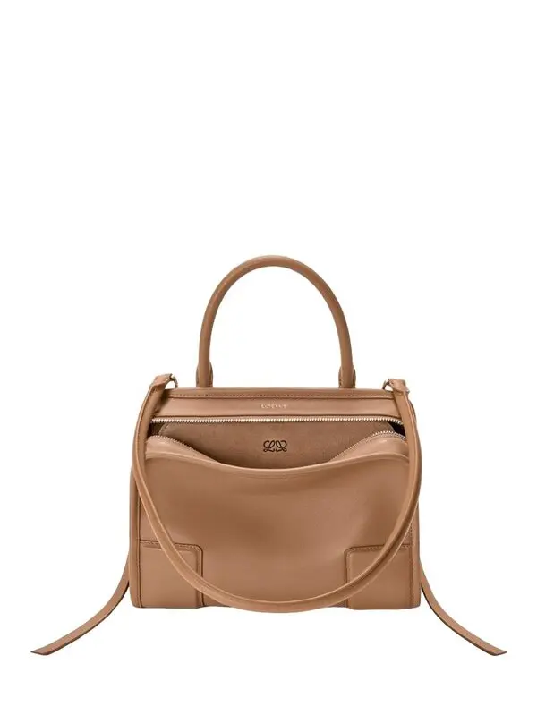 Loewe Amazona 180 Small Leather Top-handle Bag - Mocha