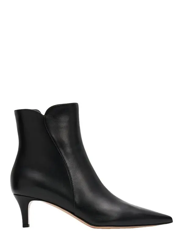 GIANVITO ROSSI 55mm Vitello Leather Ankle Boots - Nero