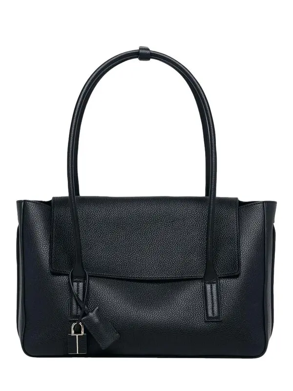 TOM FORD Eclipse Medium Leather Shoulder Bag - Black