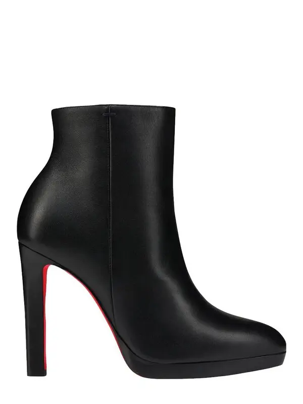 CHRISTIAN LOUBOUTIN 120mm Fannylove Leather Booties - Black
