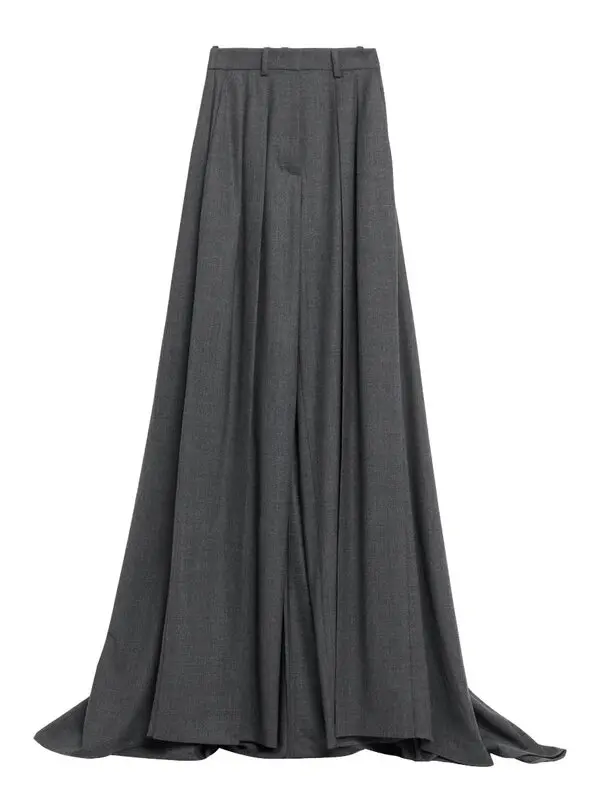 Michael Kors Opera Wide-leg Stretch Wool Trousers - Graphite Multi