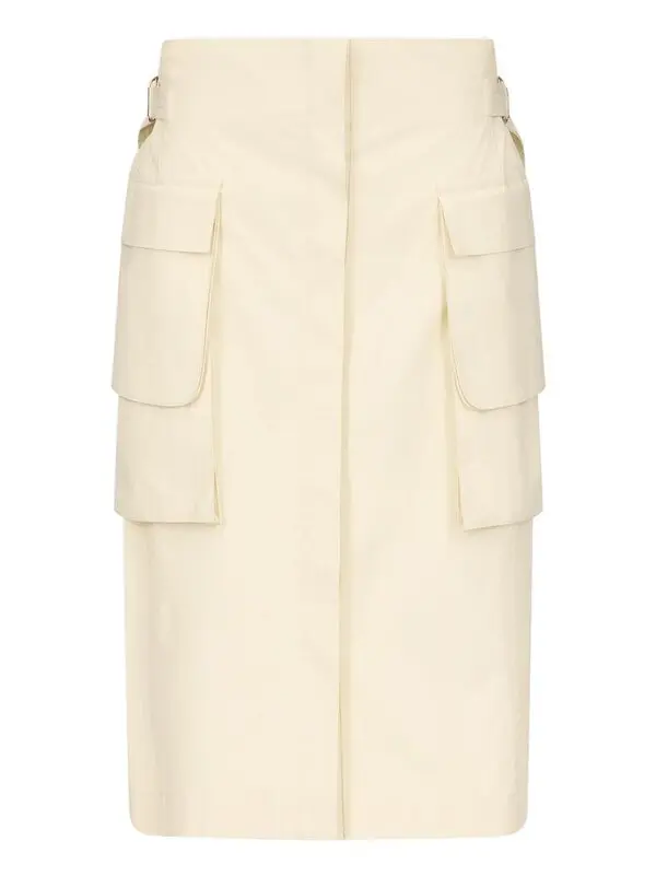 Ossou Glen Knee-length Cargo Skirt - Butter