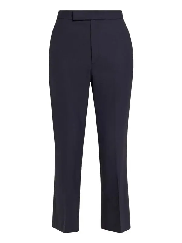 Maria Mcmanus High-rise Straight-leg Crop Trousers - Midnight Navy