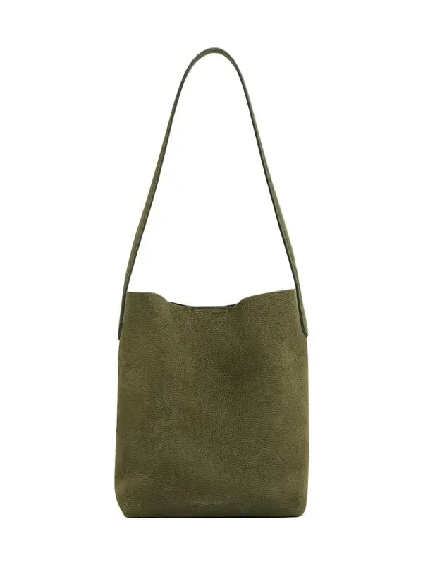MANSUR GAVRIEL Everyday Cabas Small Suede Shoulder Bag - Algae