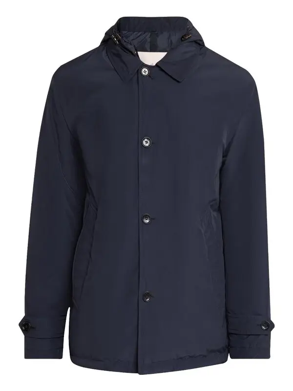 Moncler Evrine Hooded Down Parka - Navy