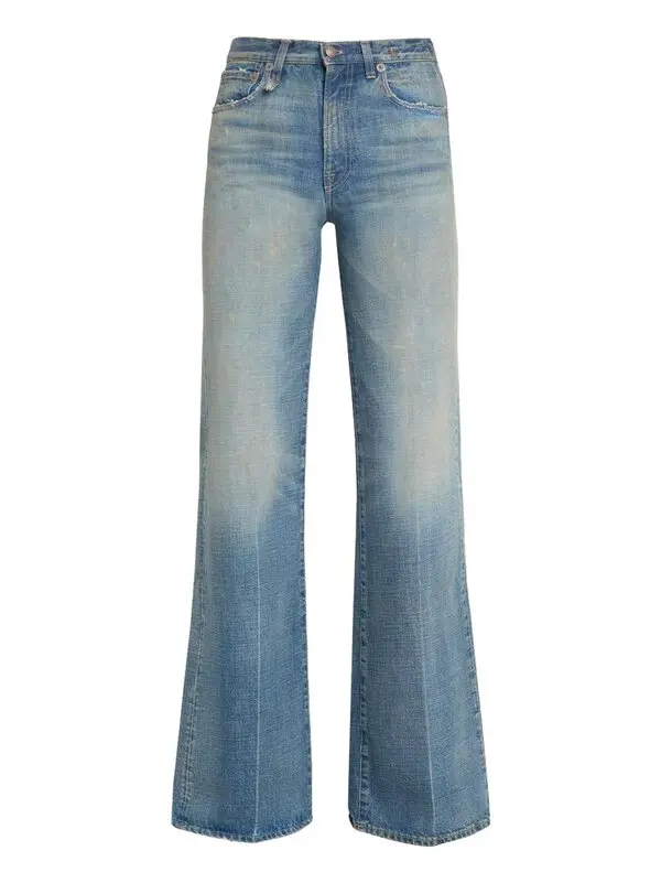 R13 Charlotte Wide-leg Jeans - Hackney Blue