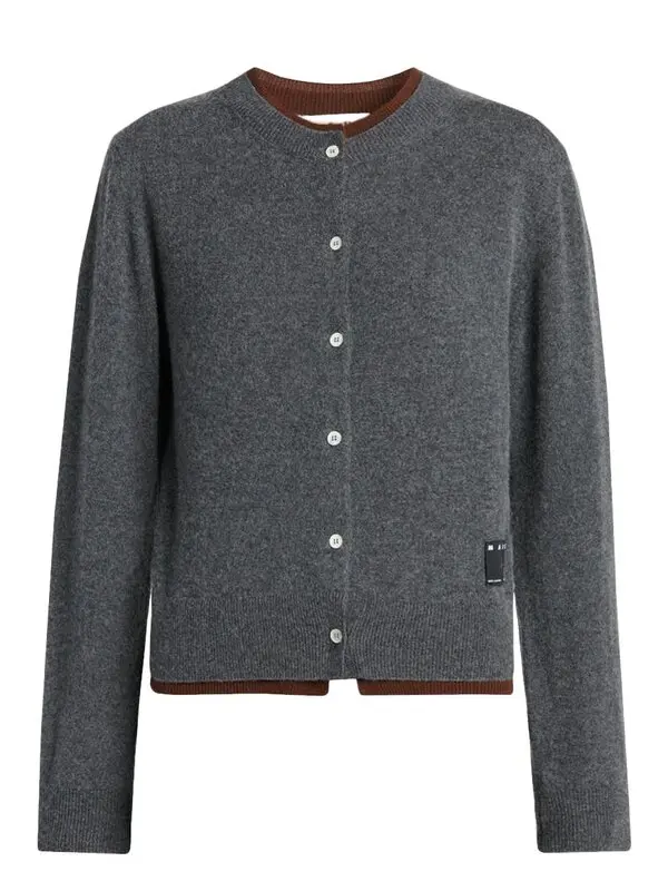 Marni Cashmere Double-trim Cardigan - Graphite