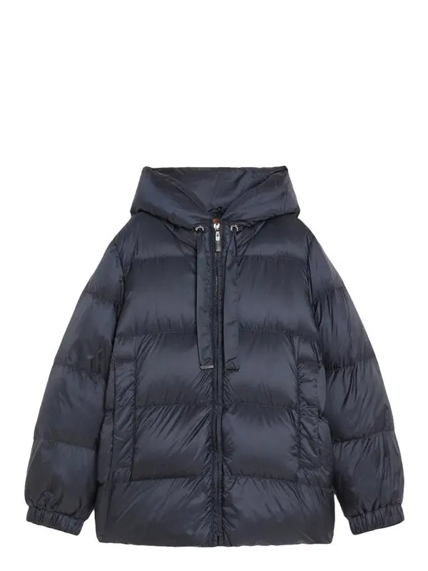 Max Mara Seia Hooded Water-resistant Down Jacket - Midnight Blue