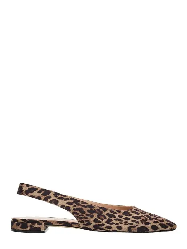 STUART WEITZMAN Stassi Grosgrain Slingback Flats - Leopard