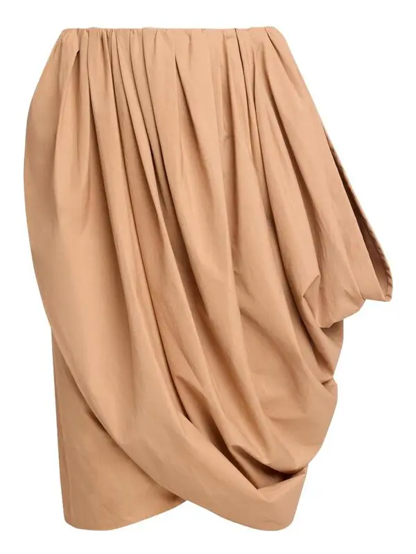 Chloé Draped Cotton Knee-length Skirt - Reef Shell