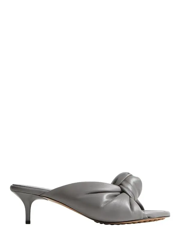 Bottega Veneta 35mm Cherry Knotted Leather Mule Sandals - Basalt
