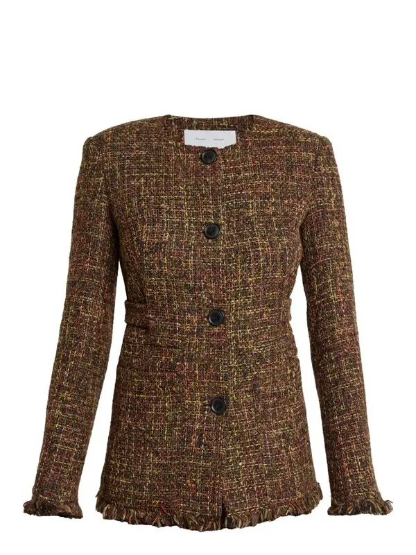 Proenza Schouler White Label Aurelia Tweed Jacket - Henna Multi