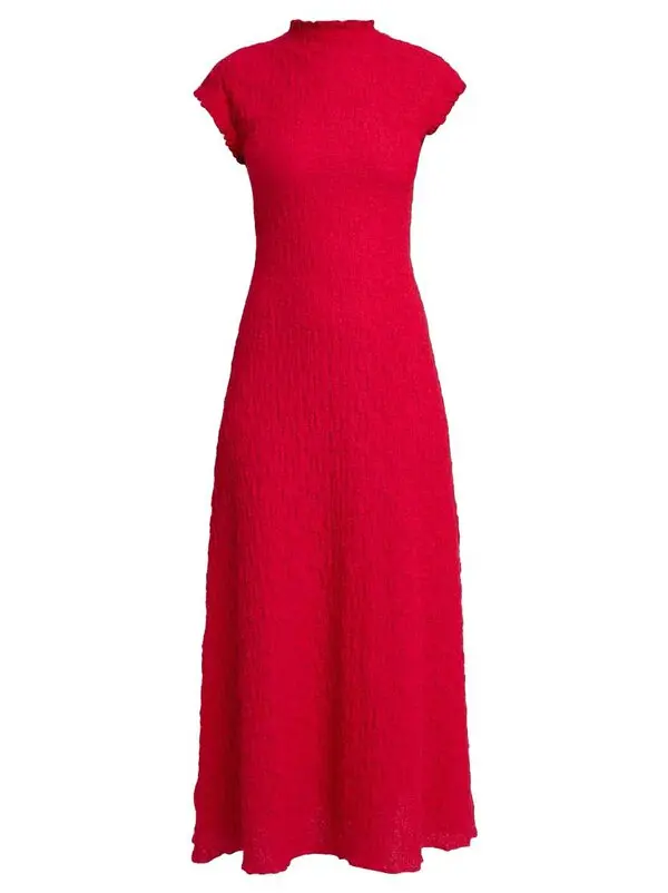 Proenza Schouler White Label Cleo Stretch Jersey Jacquard A-line Midi Dress - Red