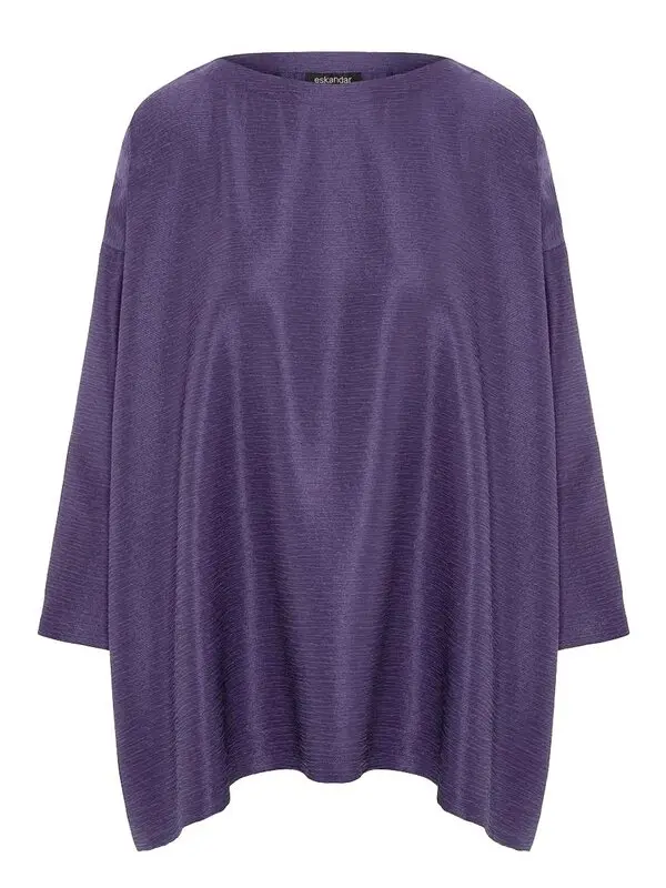 Eskandar Wide A-line Scoop Neck Top Long Length - Tincture