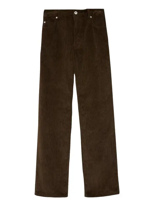 Loewe Mid-rise Corduroy Straight-leg Trousers - Brown