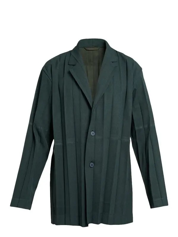 Issey Miyake Pleated Sport Jacket - Green