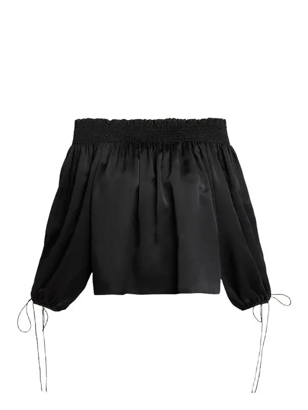 Chloé Silk Off-the-shoulder Top - Black