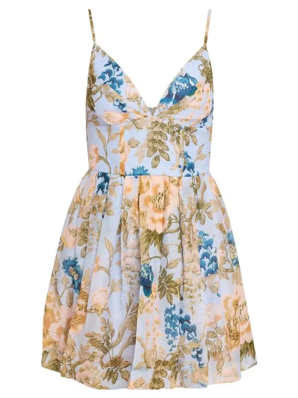 Cara Cara Pero Floral Mini Dress - Flora Meadows