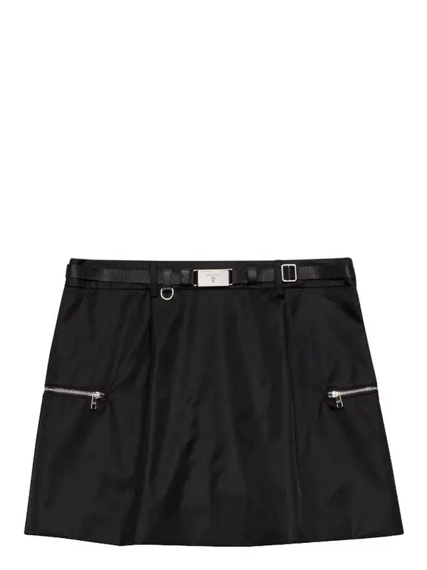 Prada Belted Mini Skirt - Nero