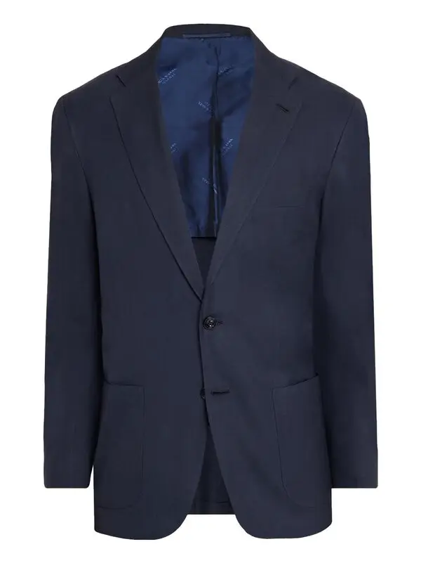 Kiton Washed Cashmere Single-breasted Jacket - Navy