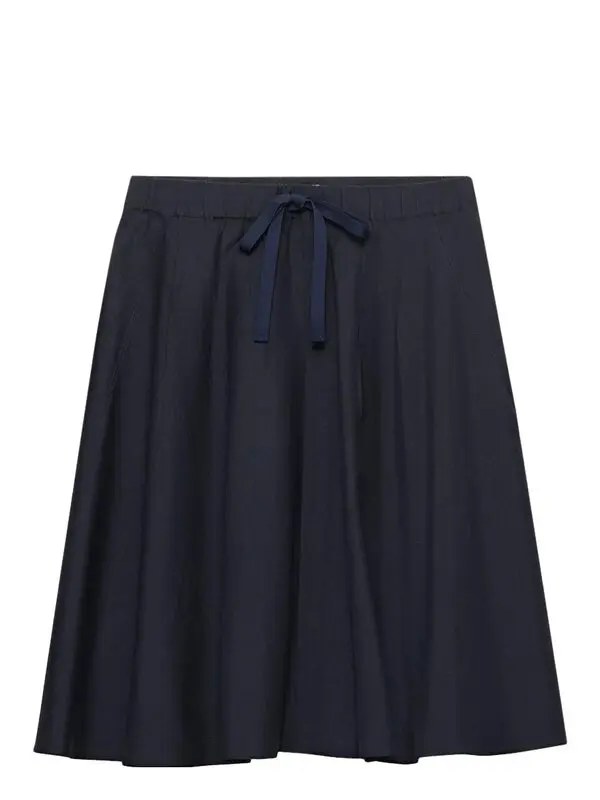 Prada Wool-mohair Knee-length Skirt - Blue