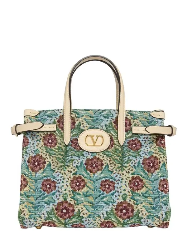 Valentino Garavani Antibes Small Floral Woven Tote Bag - Multi