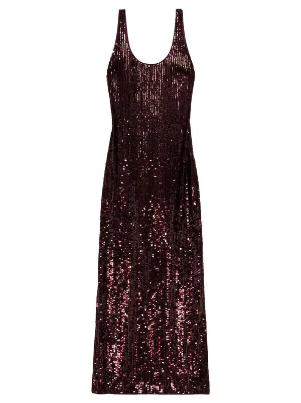 Simkhai Bex Sequined Tank Maxi Dress - Fig