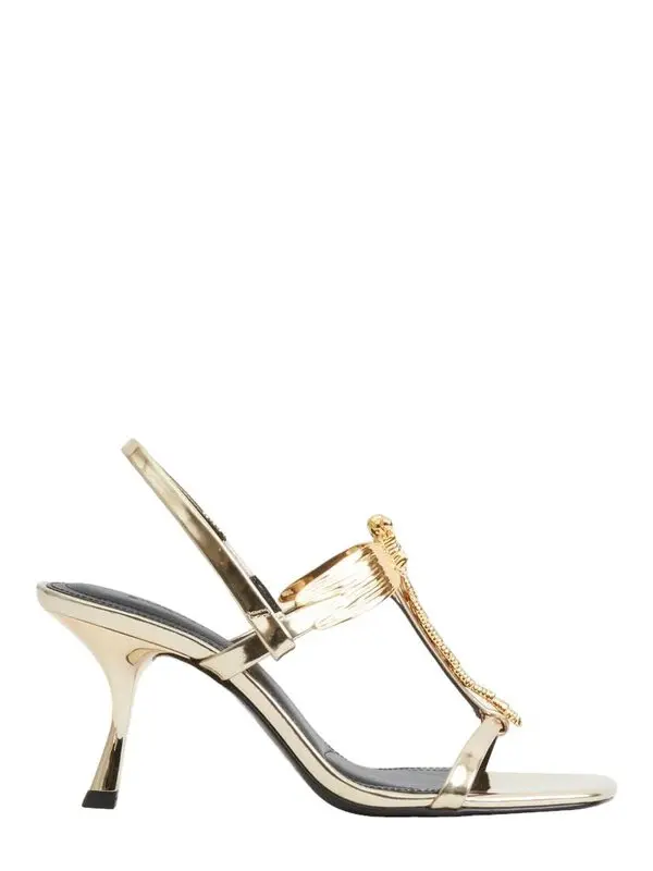 Simkhai 75mm Lula Dragonfly Metallic Leather Sandals - Gold
