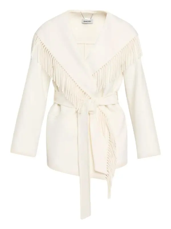 Simkhai Rowen Fringed Wool-blend Jacket - Frost