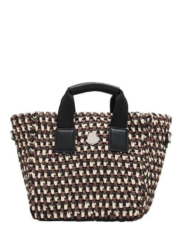 Moncler Caradoc Micro Raffia Crochet Tote Bag - Multi