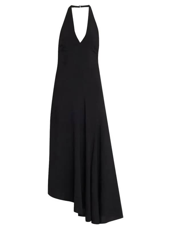 A.L.C. Celina Linen-blend Halter Dress - Black
