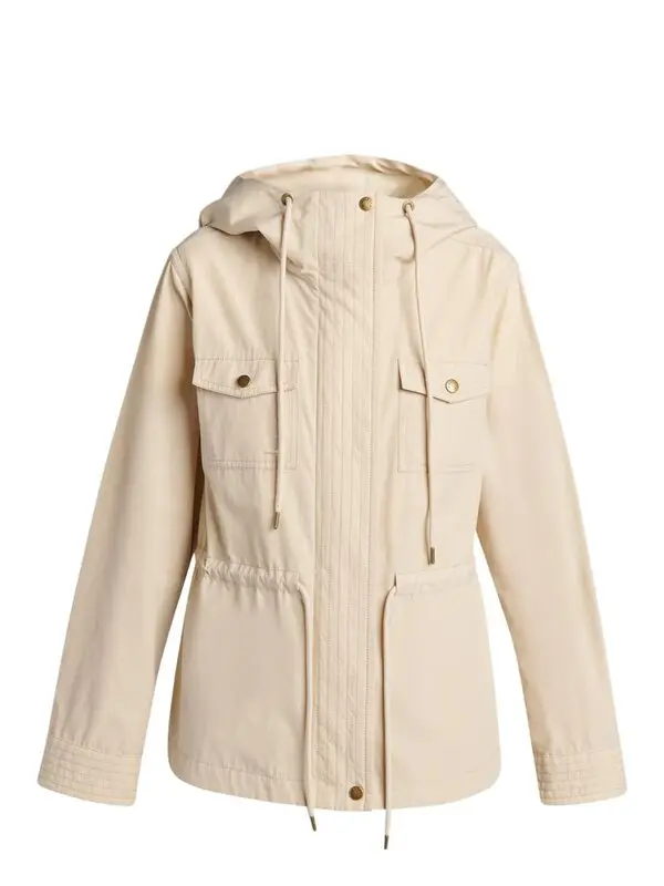 Moncler Serin Hooded Cotton-blend Parka - Beige