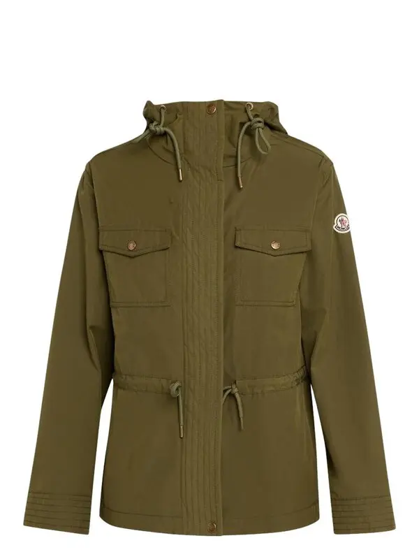 Moncler Serin Hooded Cotton-blend Parka - Olive