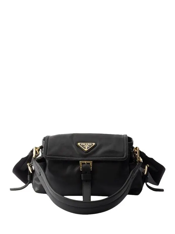 Prada Explore Mini Nappa Leather Shoulder Bag - Black