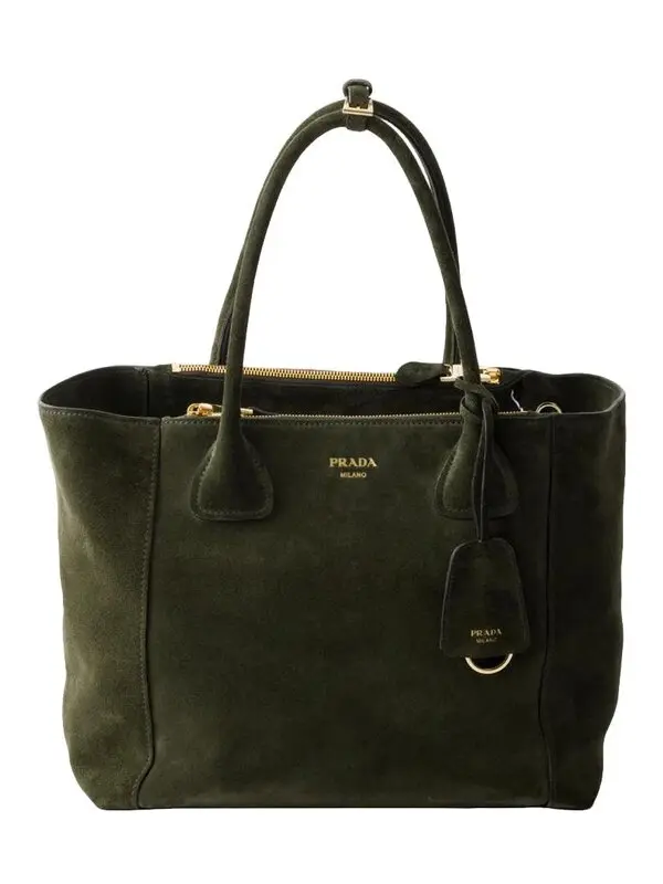 Prada Nova Suede Top-handle Bag - Forest