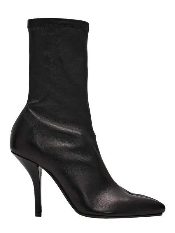 MAISON MARGIELA 105mm Tabi Stretch Leather Ankle Boots - Black