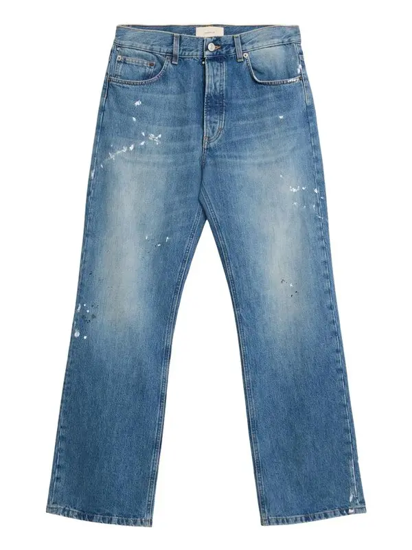 JEANERICA Paint Splatter Medium Blue Denim Jeans - Light Fres