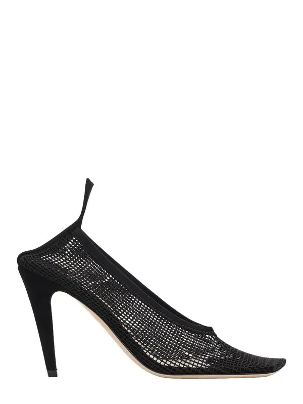 CHRISTEN 95mm Edge Mesh Cuff Pumps - Black
