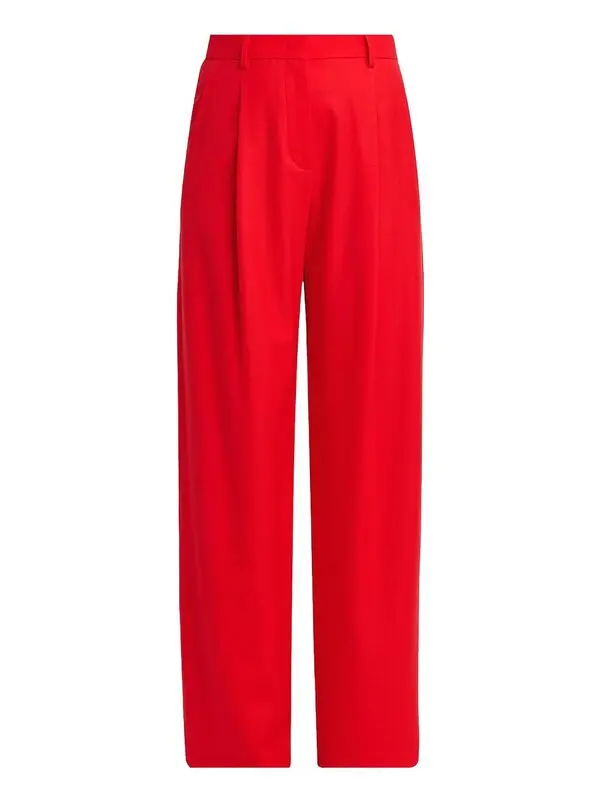 Giorgio Armani Wide-leg Virgin Wool Trousers - Geranium